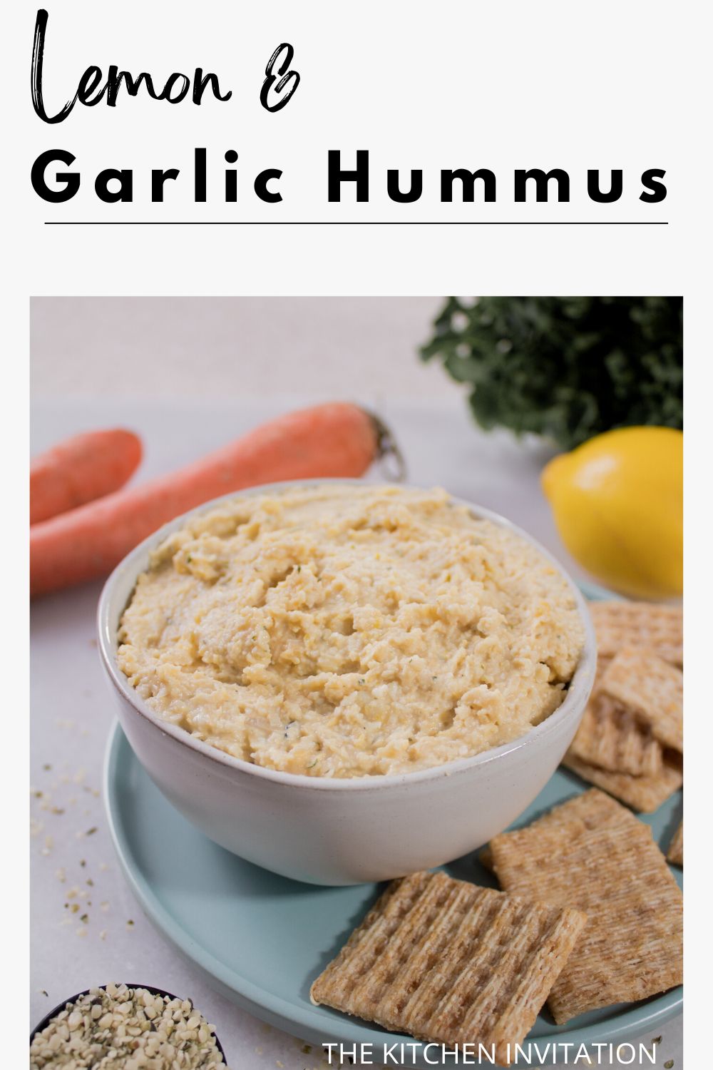 Lemon & Garlic Hummus | The Kitchen Invitation