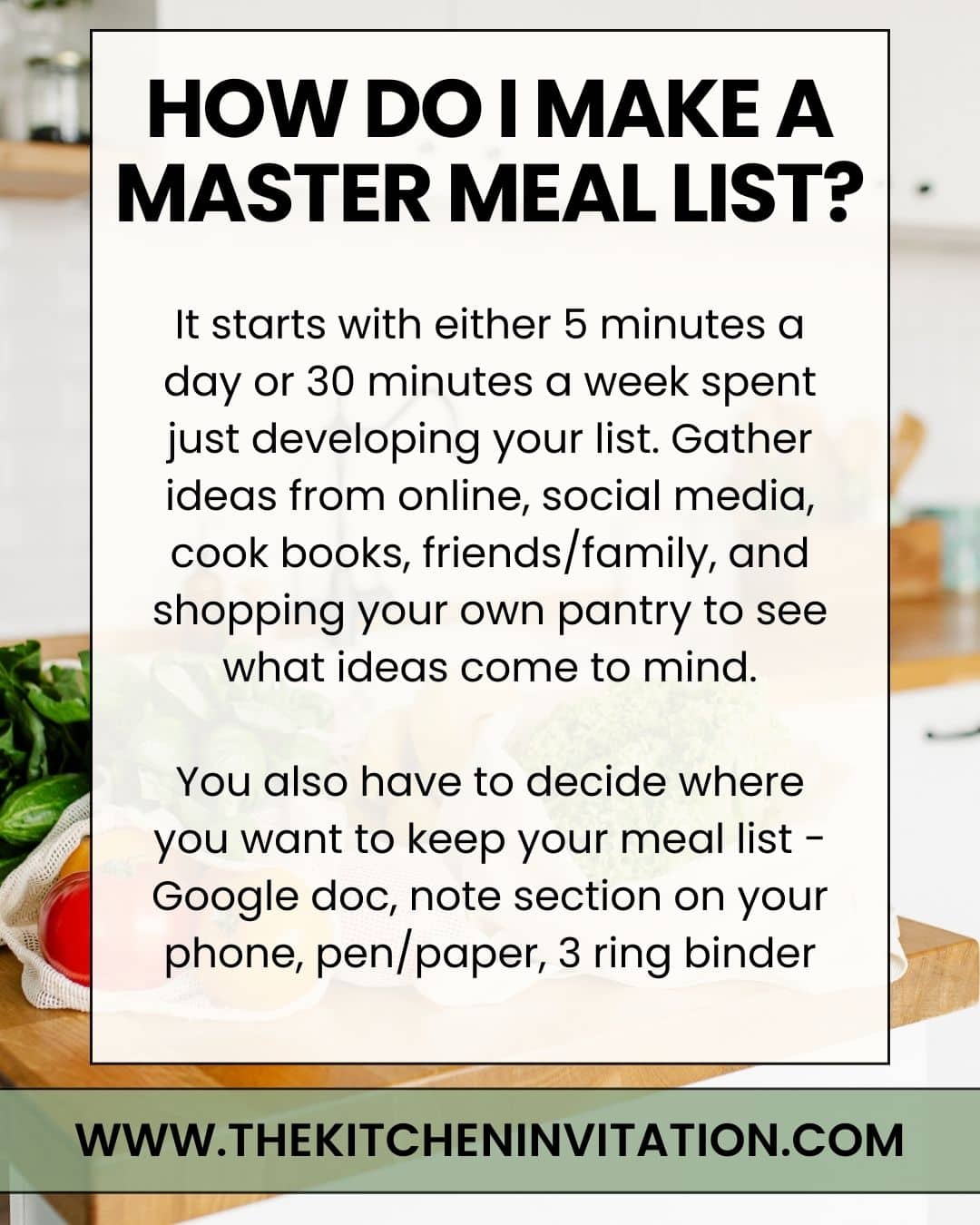 Meal List 150 Ideas from a Family Culinary Dietitian | The Kitchen ...